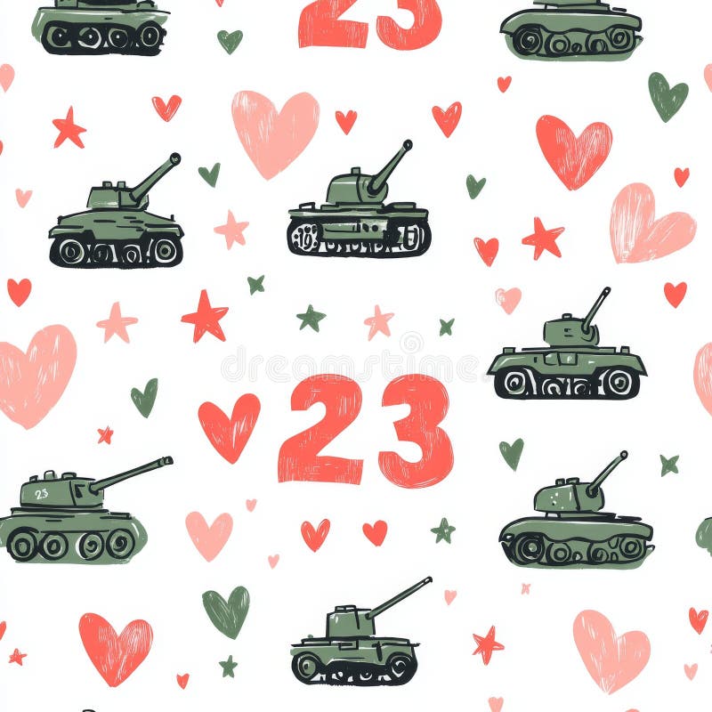 Flawless Pattern for February 23 (tank, Star, Automatic) Stock Photo ...