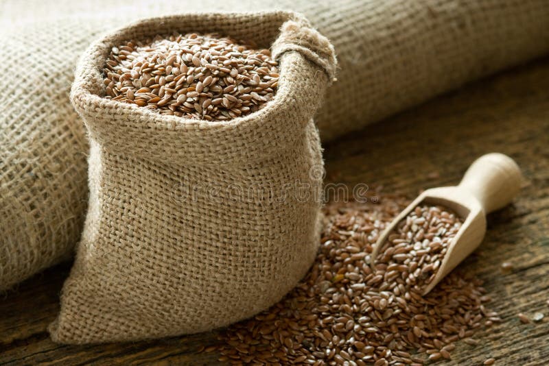 Linen seed stock photo. Image of healthy, sack, dietary - 29978122