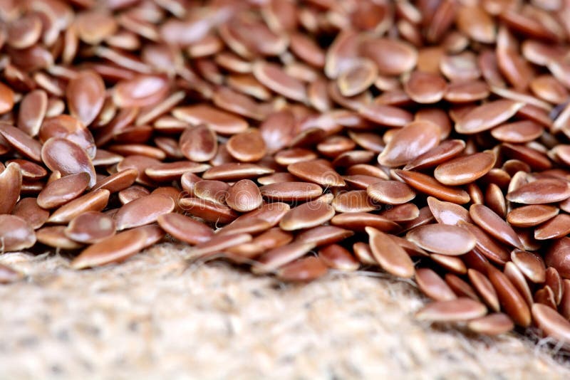 Flax seeds on jute canvas stock photo. Image of canvas - 83469910