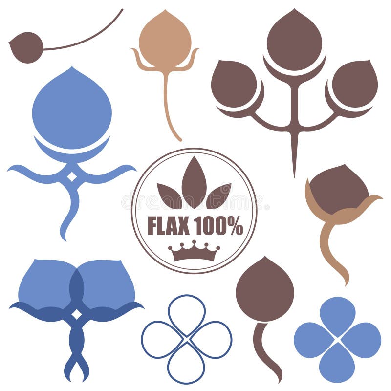 Flax stock vector. Illustration of emblem, symbol, isolated - 49299710