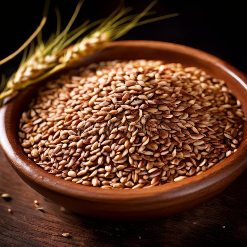 Flaxseed Flaxseed Also Known As Linseed is a Small Round Seed H Stock ...