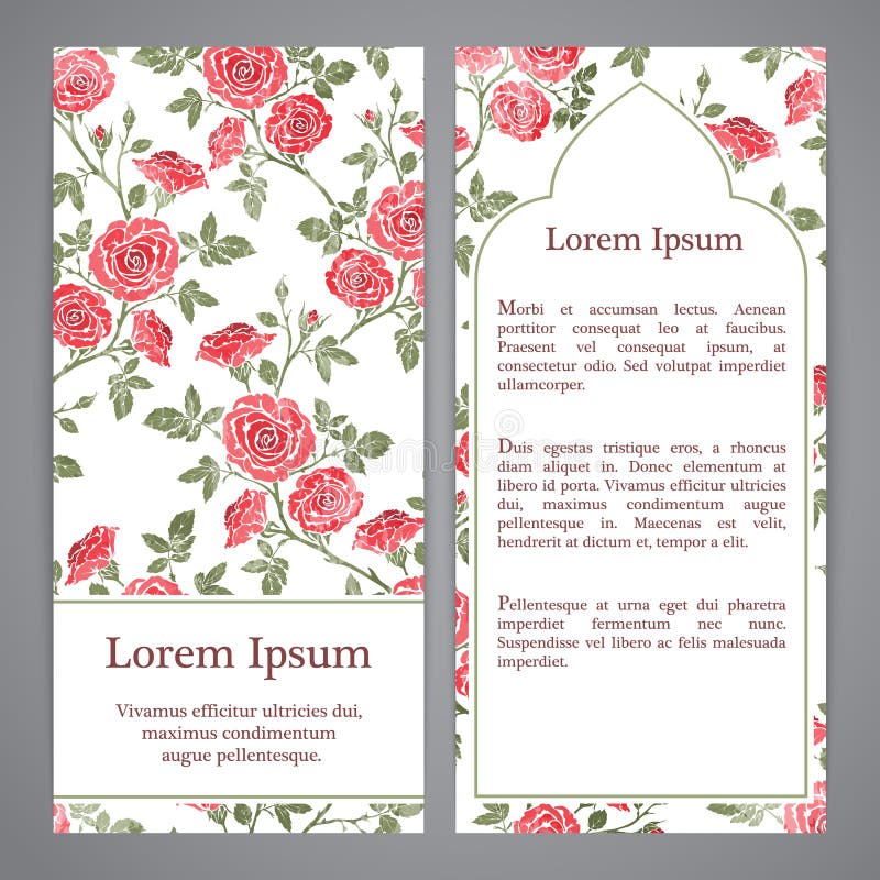 Flayers with flowers stock vector. Illustration of poster - 71867669