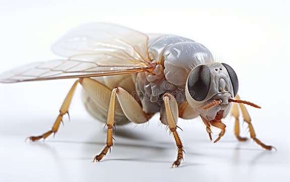 Flea and Ants on a Clear Background Stock Illustration - Illustration ...