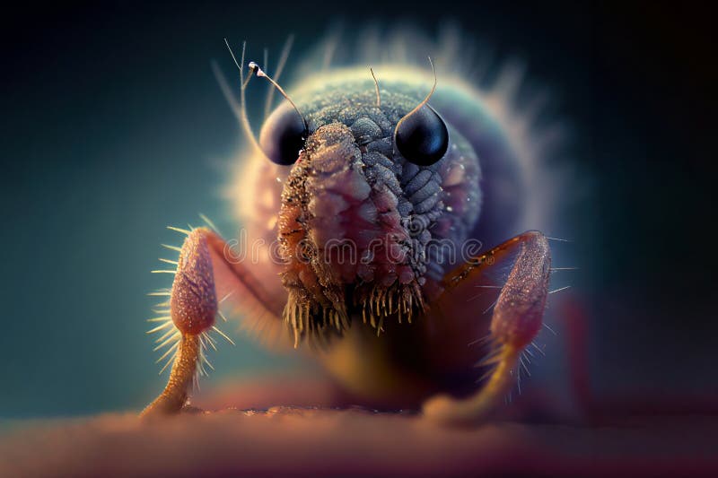 Flea close-up. stock illustration. Illustration of parasite - 283050614