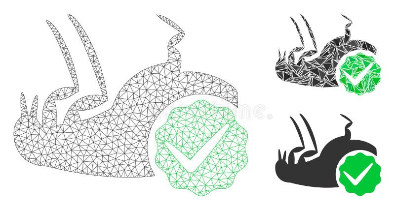 Flea Control Vector Mesh 2D Model and Triangle Mosaic Icon Stock Vector ...