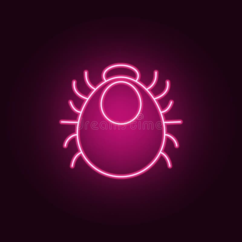Flea Icon. Elements of Pest Control and Insect in Neon Style Icons ...