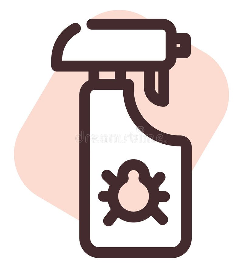 Flea repellent, icon stock vector. Illustration of cockroach - 261365903