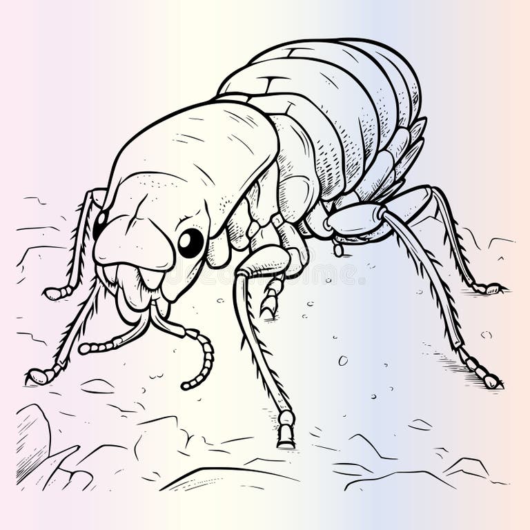 Fleas Coloring Page Stock Illustrations – 2 Fleas Coloring Page Stock ...