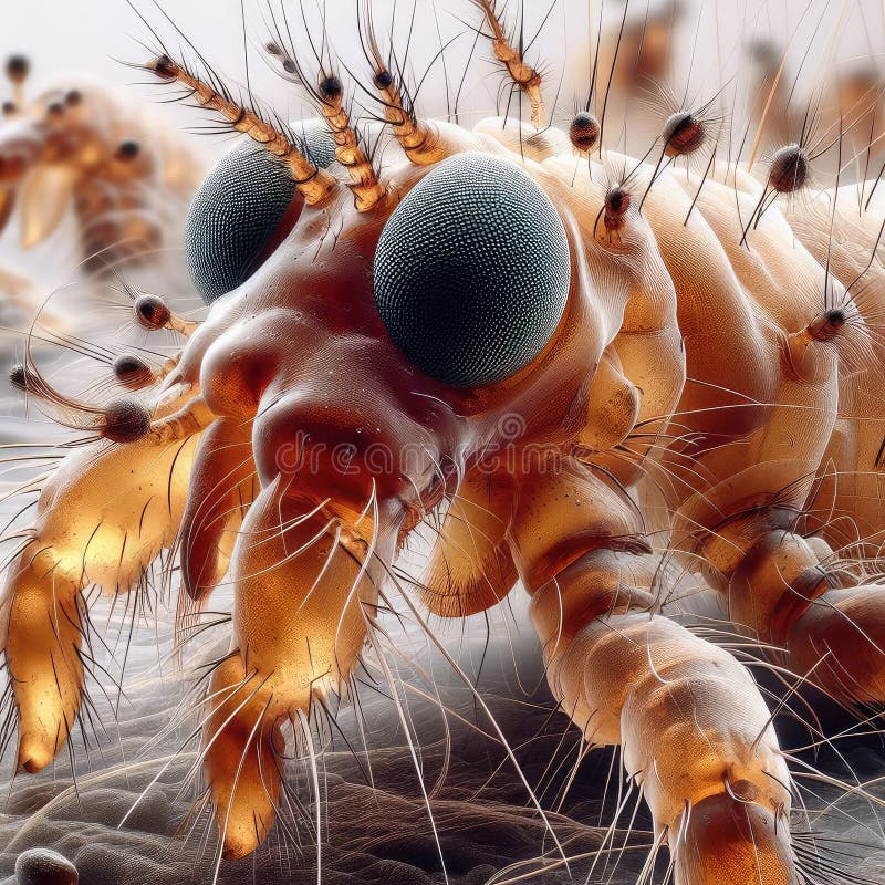 Fleas Visible Close Up 3d Render Stock Illustration - Illustration of ...