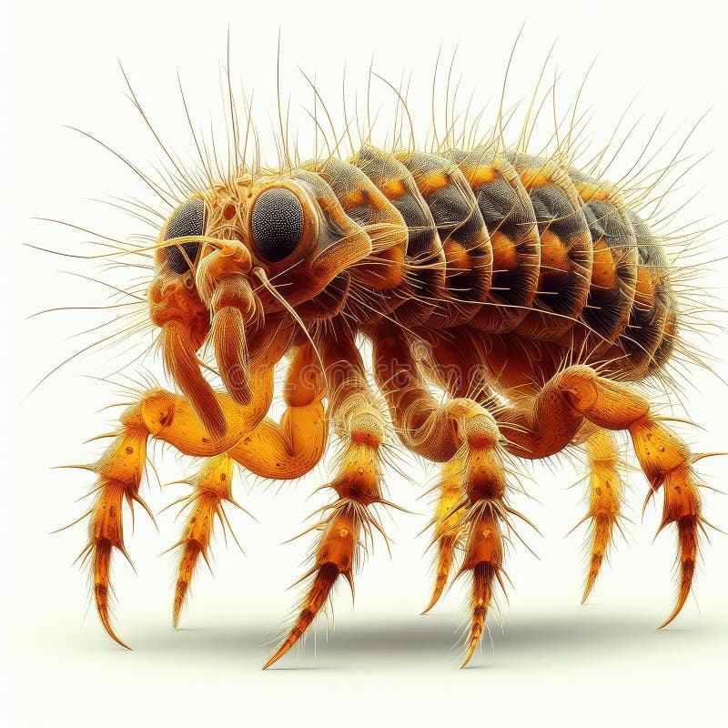 Fleas Visible Close Up 3d Render Stock Illustration - Illustration of ...