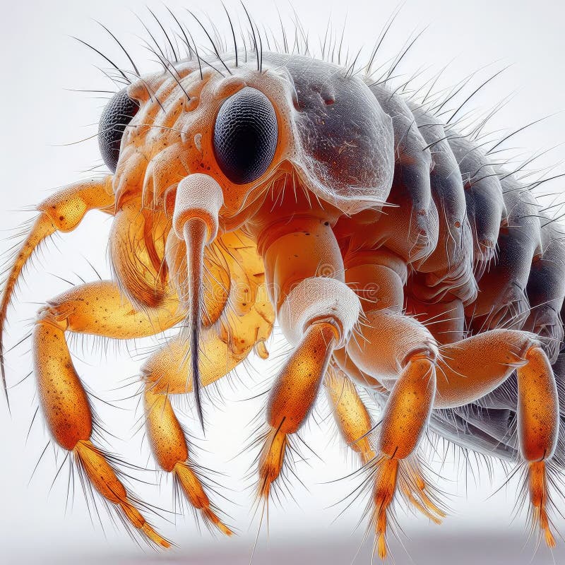 Fleas Visible Close Up 3d Render Stock Illustration - Illustration of ...