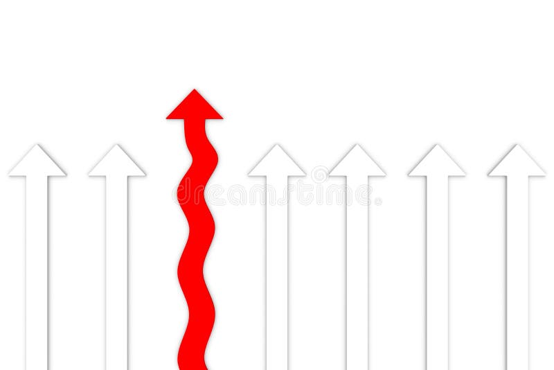 Flecha roja torcida #2 stock de ilustración. Ilustración de bandera ...