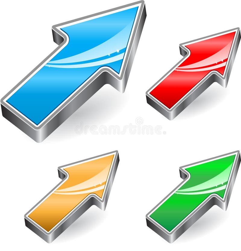 Flecha 3d stock de ilustración. Ilustración de muestra - 15425123