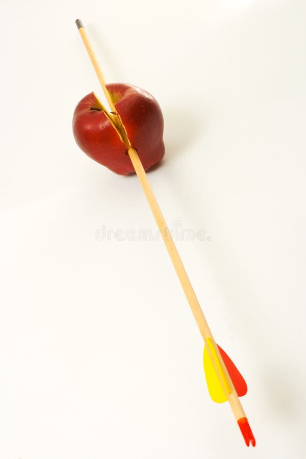 Flecha Apple partido foto de archivo. Imagen de fractura - 4205546