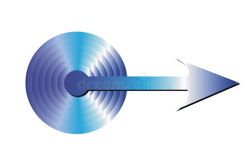 Flecha azul imagen de archivo. Imagen de indicador, centro - 53259103