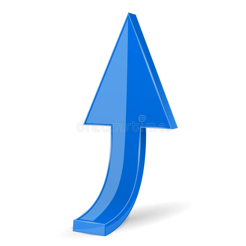 Flecha Azul Levantando El Icono 3d Ilustración del Vector - Ilustración ...