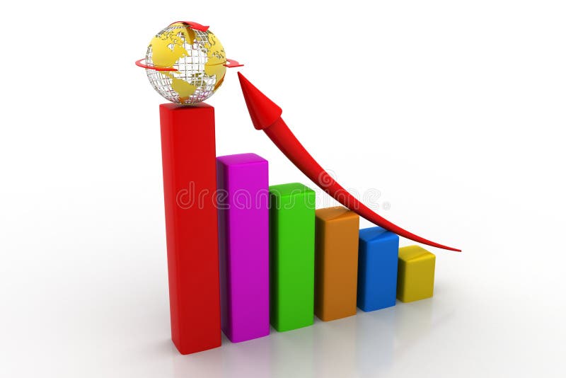 Flecha Creciente Con El Globo Stock de ilustración - Ilustración de ...