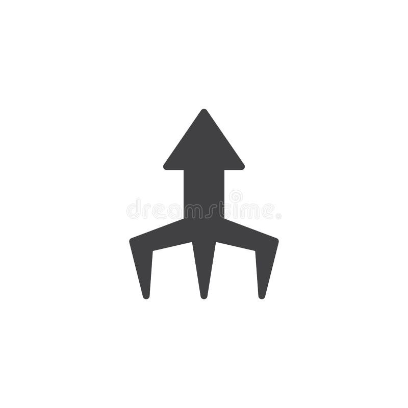 Flecha Creciente Encima Del Icono Del Vector Ilustración del Vector ...
