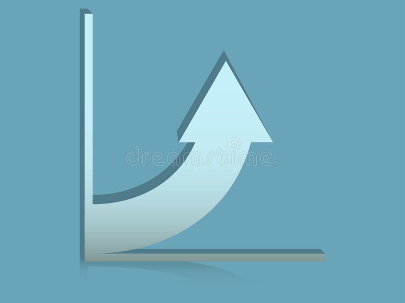 Flecha De Elevación Diagrama En La Subida Vector Ilustración del Vector ...
