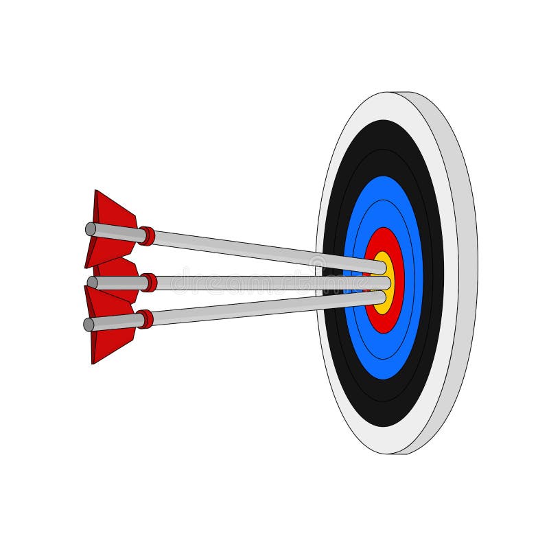 Flecha De La Exactitud Del Negocio En Blanco Ilustración del Vector ...