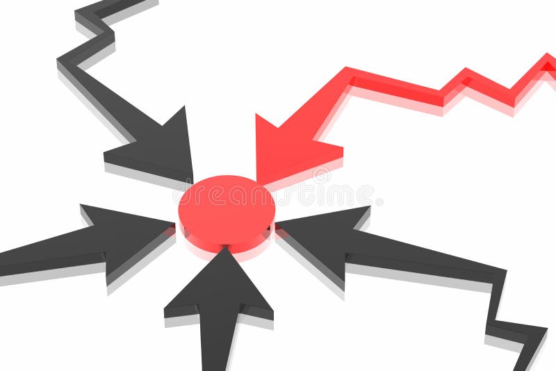 La Flecha Del éxito Toma Un Curso Contoneante Stock de ilustración ...