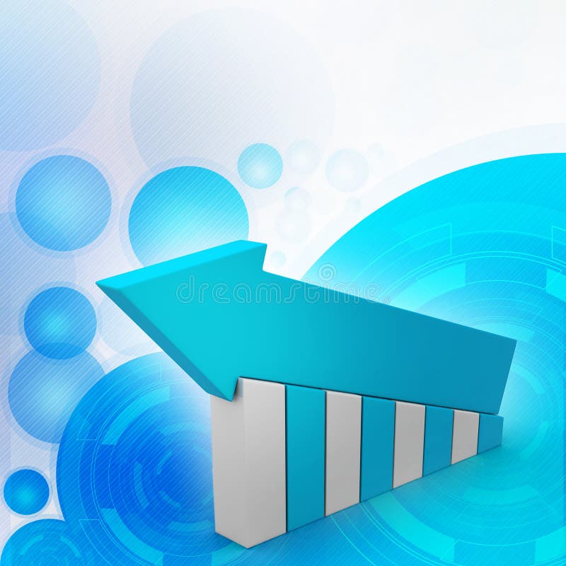 Flecha Del Rojo Del Progreso Del Crecimiento Stock de ilustración ...