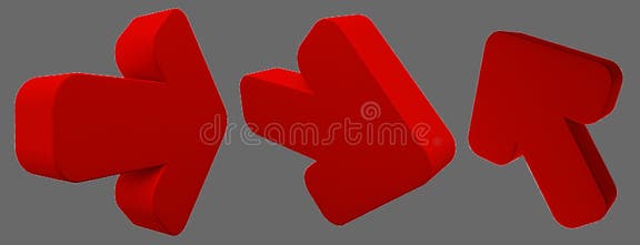 Flecha grande 3d stock de ilustración. Ilustración de rojo - 115740677