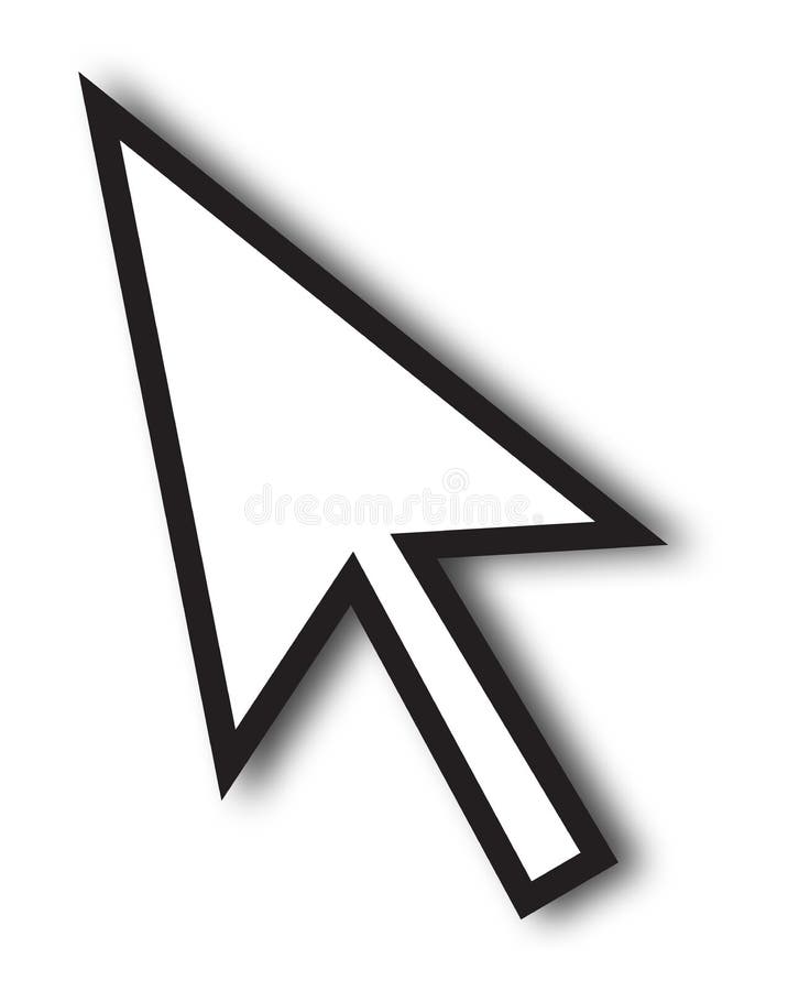 Flecha grande del cursor stock de ilustración. Ilustración de directo ...