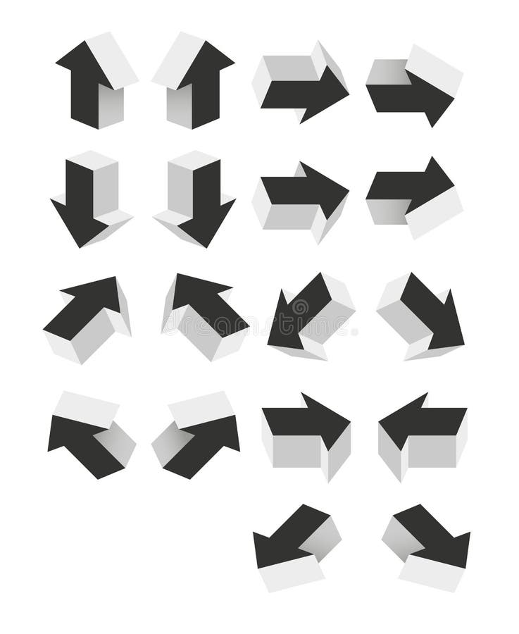 Flecha gris ilustración del vector. Ilustración de conjunto - 11956314
