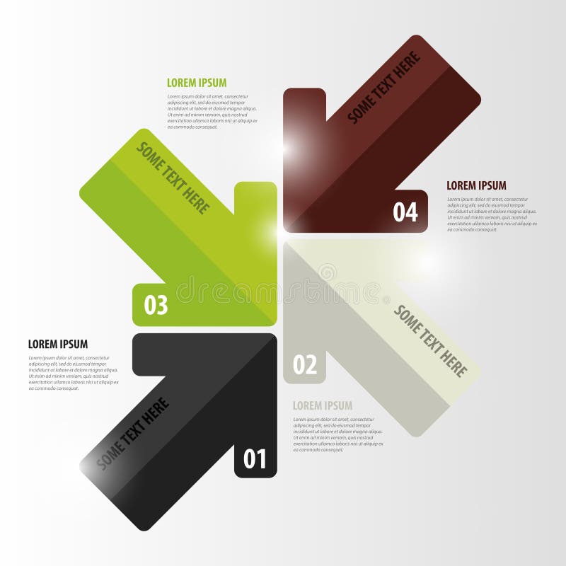 Flecha Moderna Modelo De Infographic Vector Ilustración del Vector ...