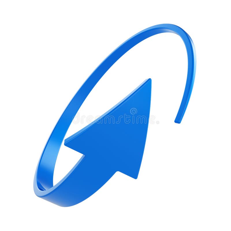 Flecha redonda azul stock de ilustración. Ilustración de extracto ...