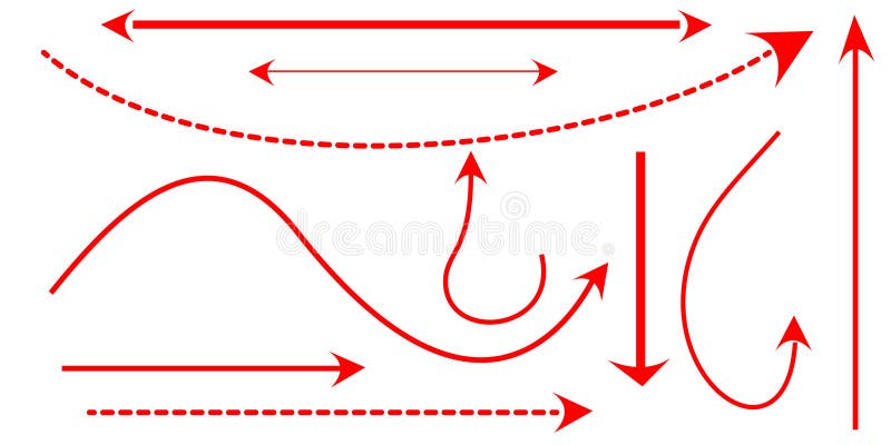 Flecha roja 140324 ilustración del vector. Ilustración de oblongo ...