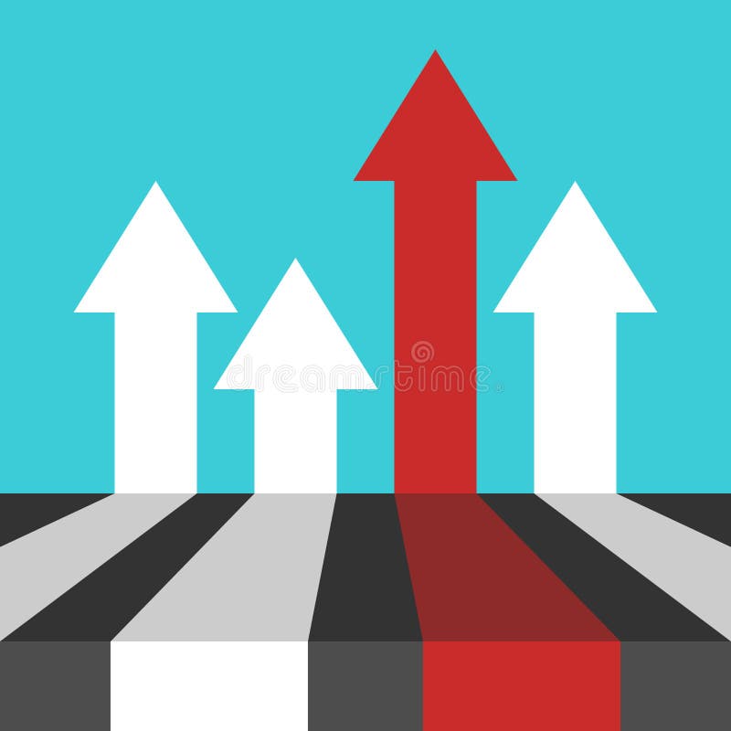 Flecha Roja De La Perspectiva única Ilustración del Vector ...