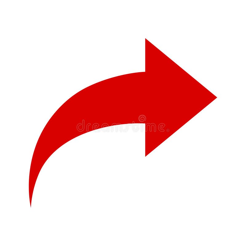 Flecha roja ilustración del vector. Ilustración de icono - 303632380