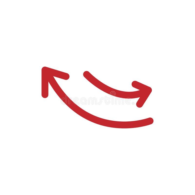 Flecha Roja Vectorial. Icono De Flechas Rojas. Icono Del Vector De ...