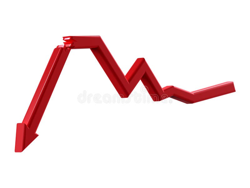 Flecha rota roja stock de ilustración. Ilustración de roja - 12476199
