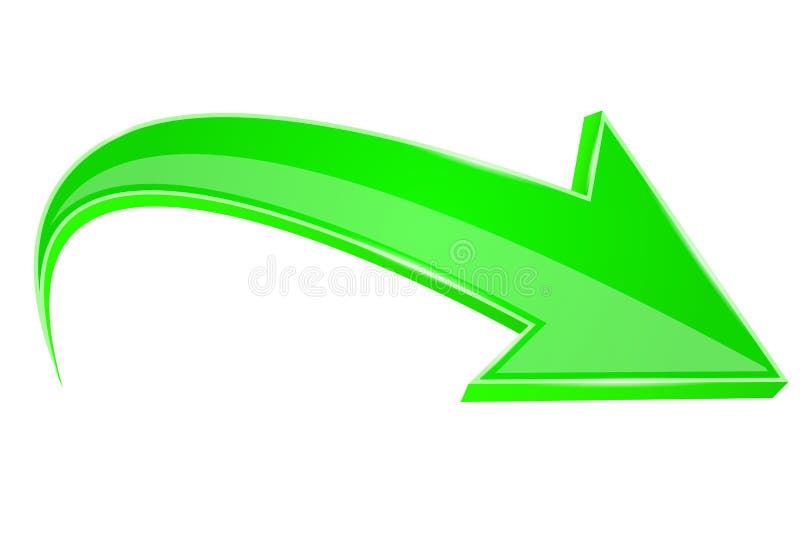 Flecha Verde Encima Del Icono De Levantamiento 3d Ilustración del ...