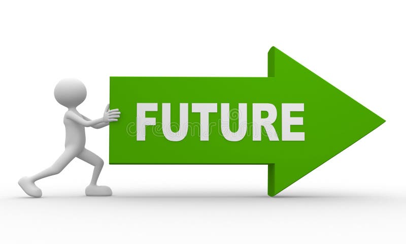 Flecha Y Futuro De La Palabra Stock de ilustración - Ilustración de ...