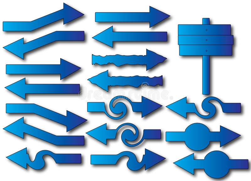 Conjunto De Las Varias Flechas - 2 Ilustración del Vector - Ilustración ...