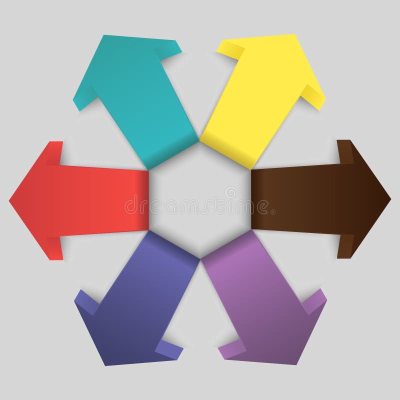 8 Flechas en un Círculo ilustración del vector. Ilustración de informe ...