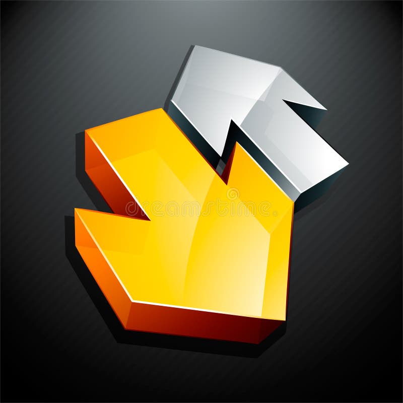 Flechas 3D ilustración del vector. Ilustración de moderno - 18580416