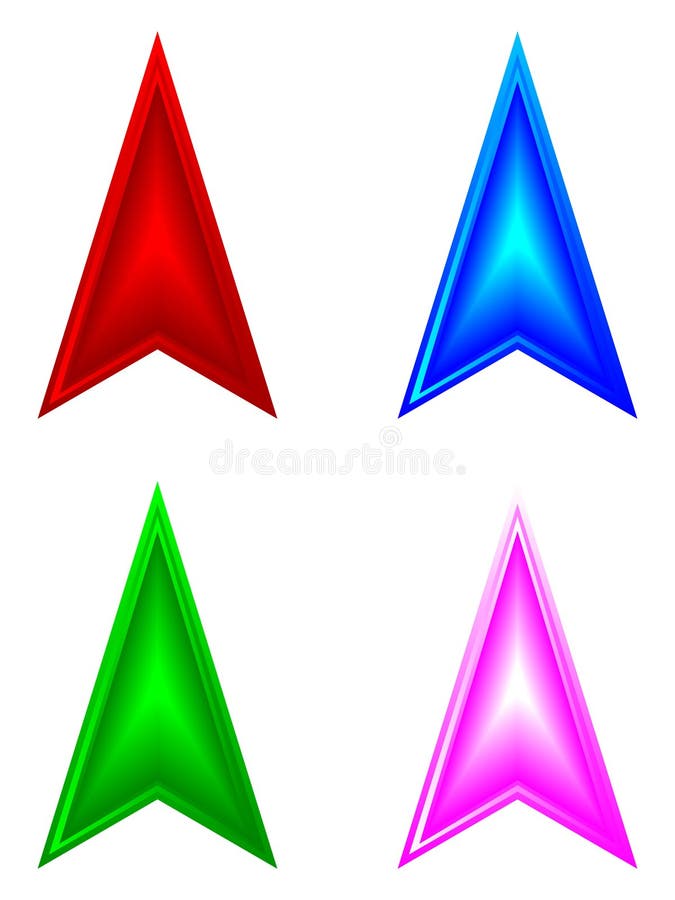 Flechas 3d ilustración del vector. Ilustración de retro - 6923604