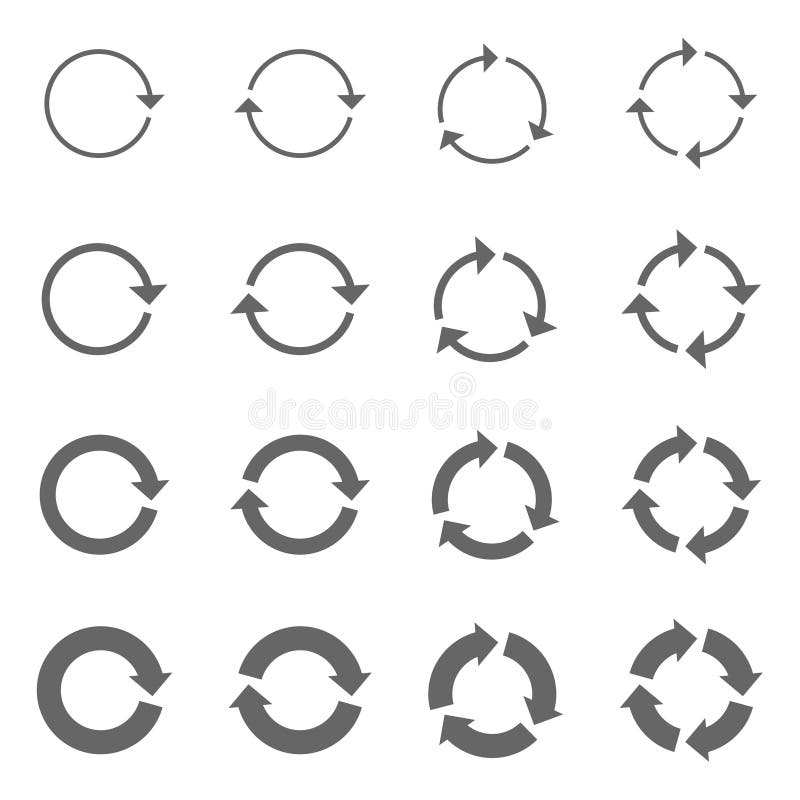 Flechas de la rotación ilustración del vector. Ilustración de rotación ...