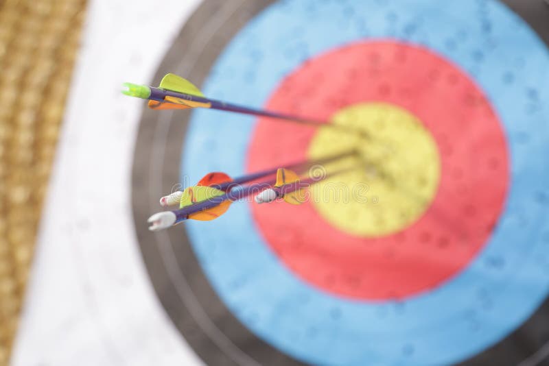 Flechas En Blanco Del Tiro Al Arco Foto de archivo - Imagen de ...