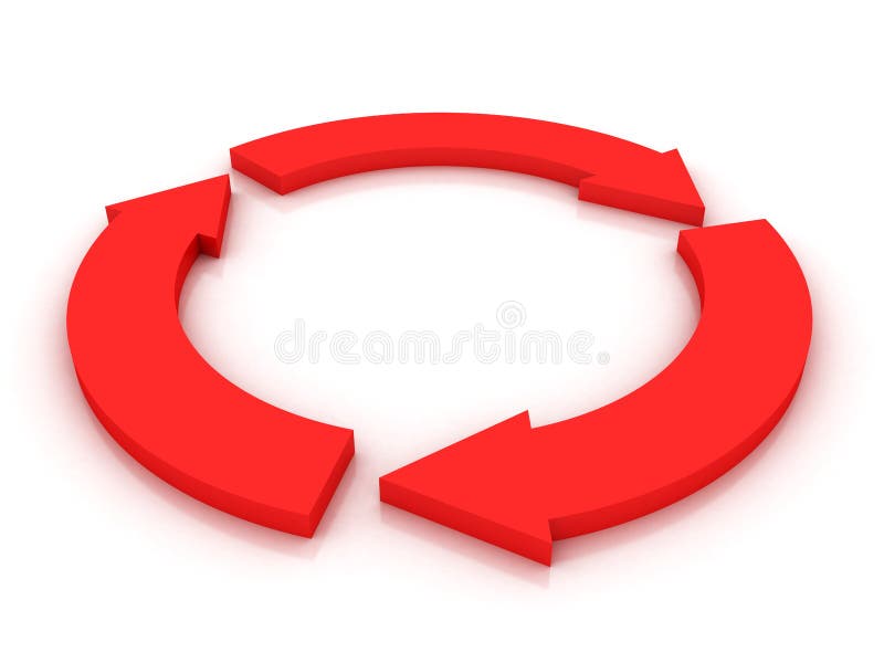 Flechas En Círculo Completo Stock de ilustración - Ilustración de color ...