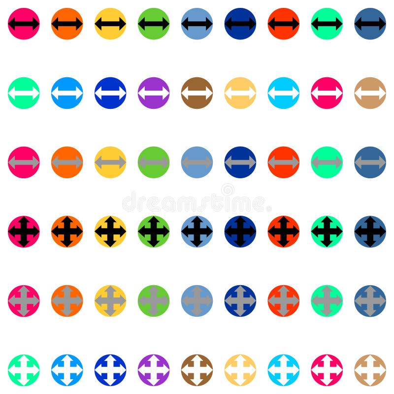 Flechas En Diverso Color Redondo Ilustración del Vector - Ilustración ...