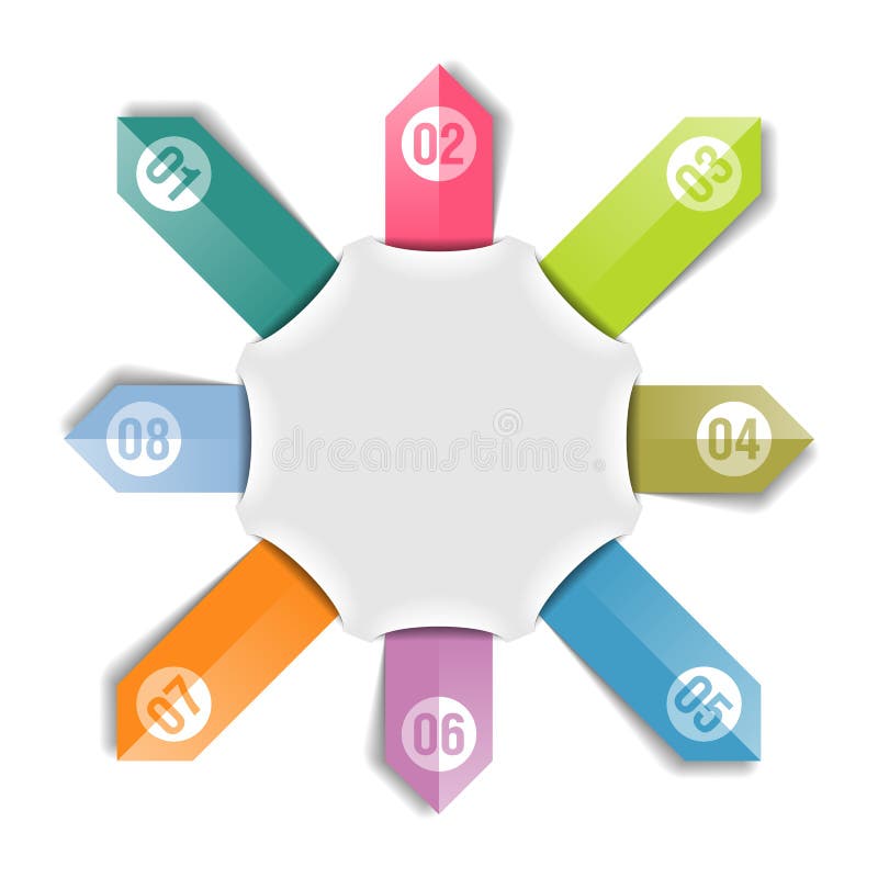 Flechas En Ocho Direcciones Ilustración del Vector - Ilustración de ...