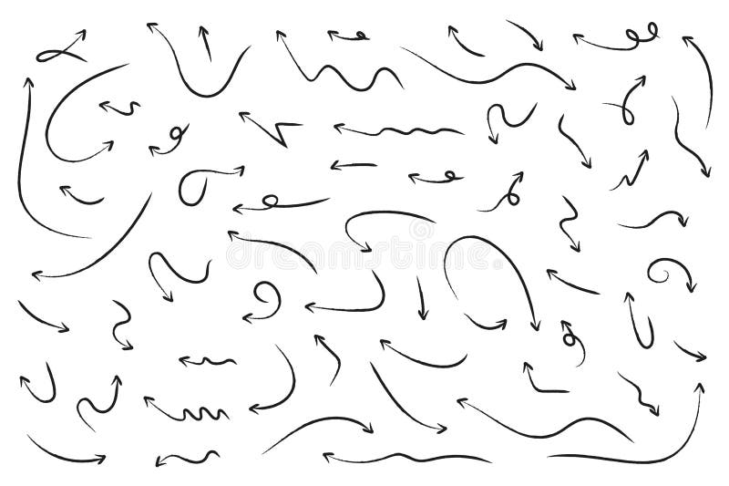 Flechas Negras Set Puntero Cursor Flecha Silhouette Iconos Vectoriales
