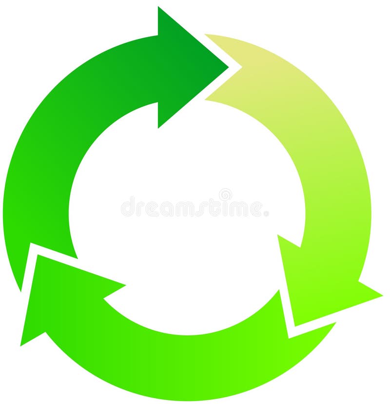 Flechas verdes ilustración del vector. Ilustración de icono - 9613528