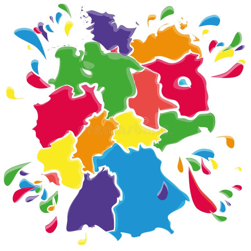 Flecke Und Flecken Mit Deutschland Vektor Abbildung - Illustration von ...